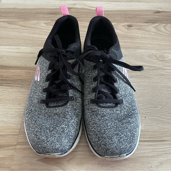 Skechers | Shoes | Skechers Flexlite Womens Sneakers Black And Gray ...